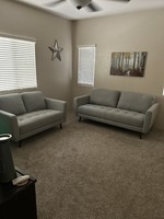 Ginger Grey Fabric Sofa & Loveseat Set | Living Spaces